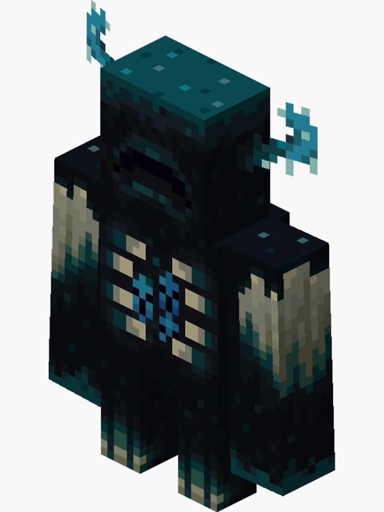 "Warden texture minecraft" Sticker for Sale by boscioguidena | Redbubble