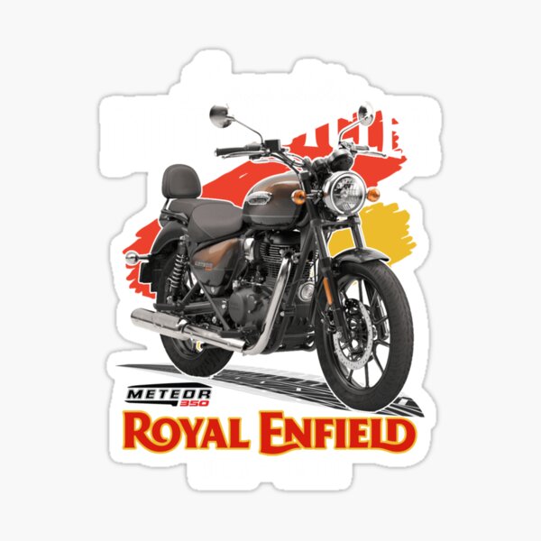 "Graphic Design of Royal Enfield Meteor 350 " Sticker for Sale by ...