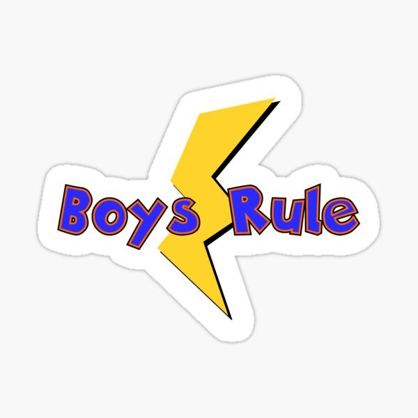 "Boys Rule" Sticker for Sale by ArashiiGames | Redbubble