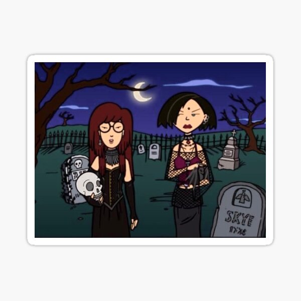 "Daria and Jane goth alter egos" Sticker for Sale by jolibean | Redbubble