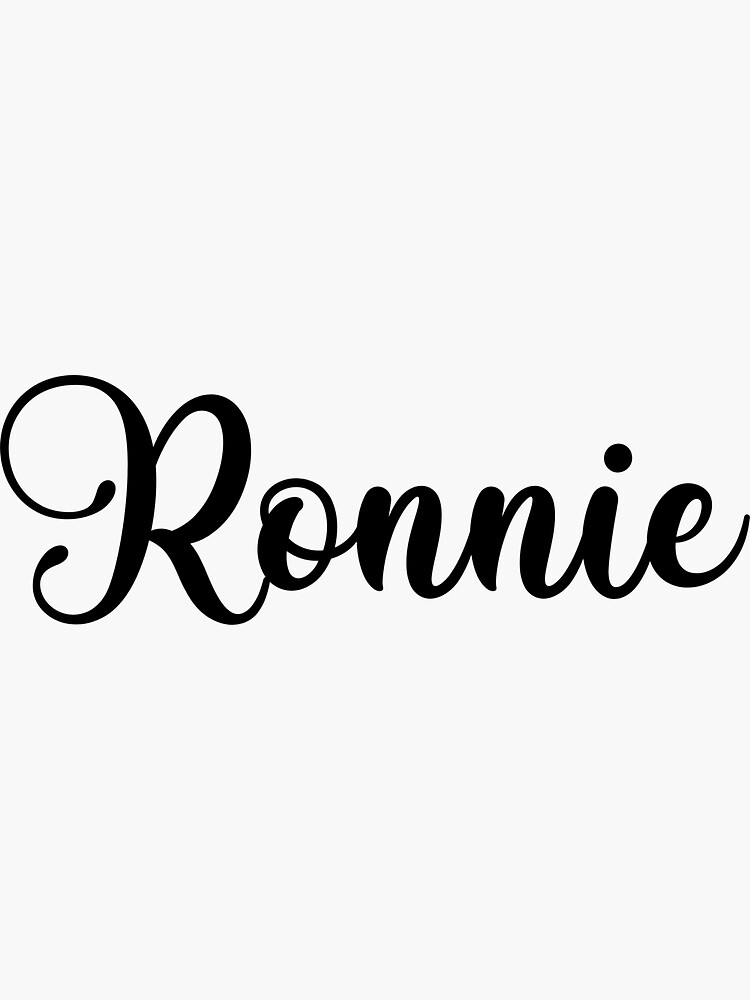 "Ronnie Name - Handwritten Calligraphy" Sticker for Sale by YelenaStore ...