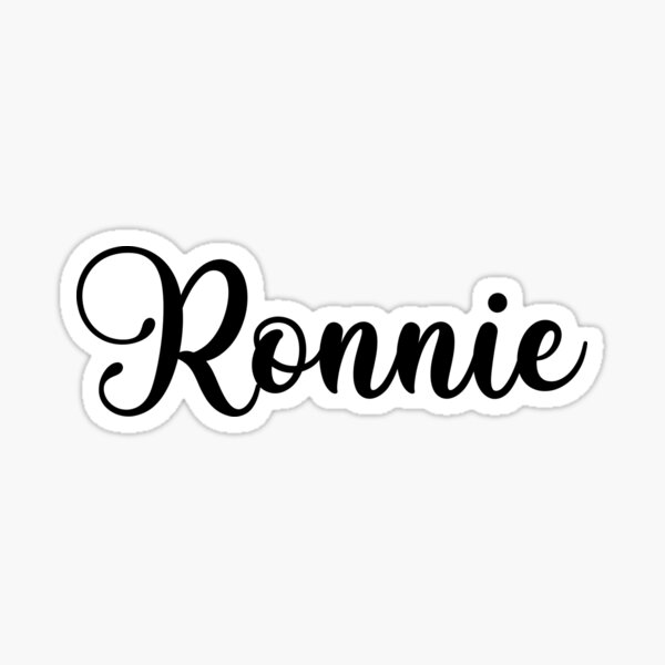 "Ronnie Name - Handwritten Calligraphy" Sticker for Sale by YelenaStore ...