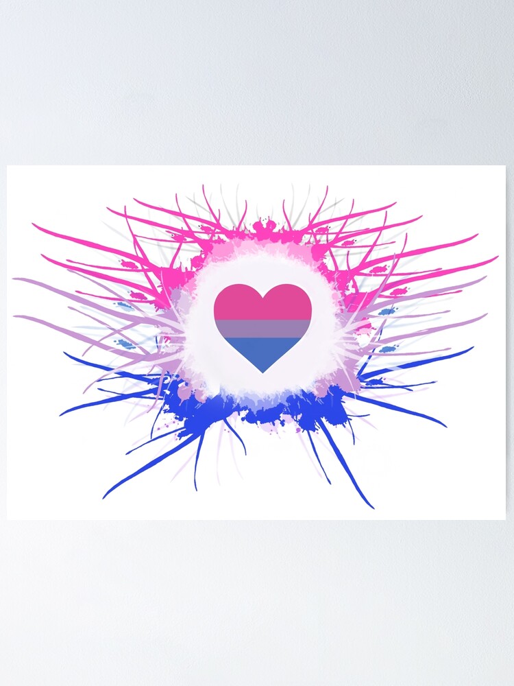 "Bi Pride Flag Heart " Poster for Sale by BK-Creations | Redbubble