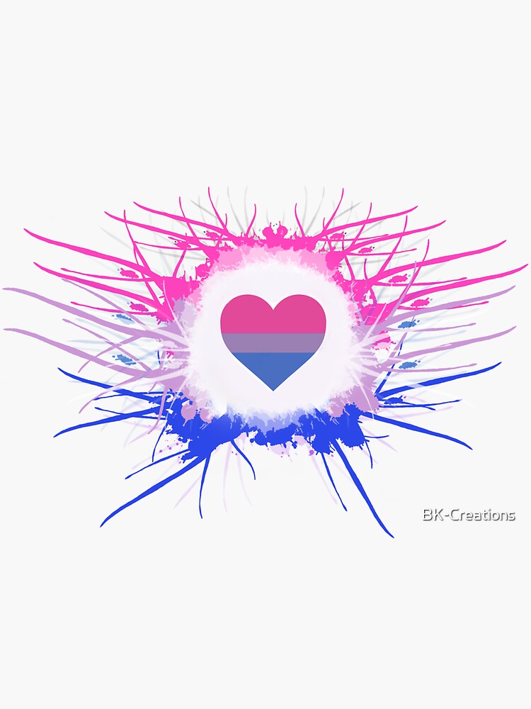 "Bi Pride Flag Heart " Sticker for Sale by BK-Creations | Redbubble