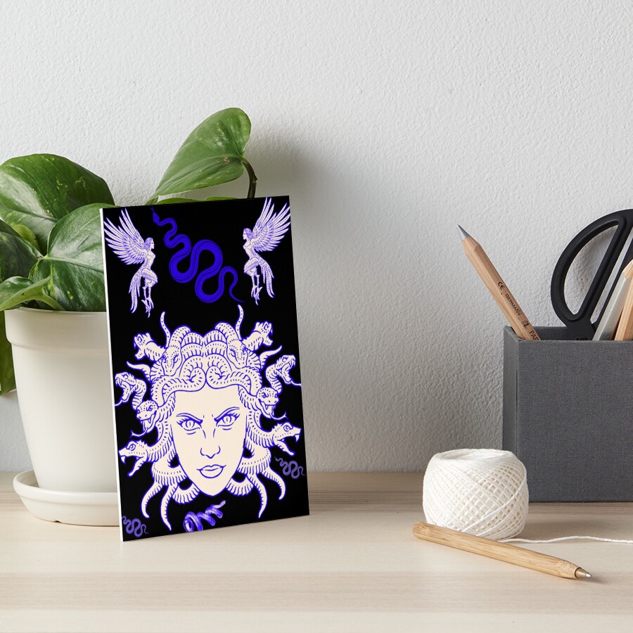 "MEDUSA HEAD ANGLES,SNAKES" Art Board Print for Sale by teesloveit ...