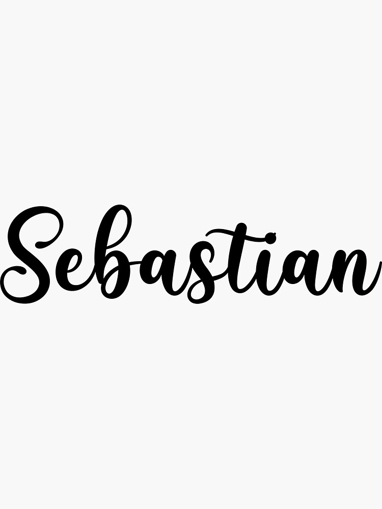 Pegatina for Sale con la obra «Sebastian Name - Caligrafía manuscrita ...