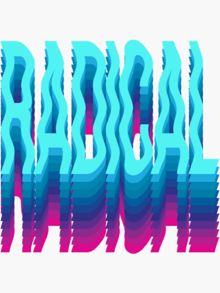 "radical colorful words" Sticker for Sale by kitakubu | Redbubble