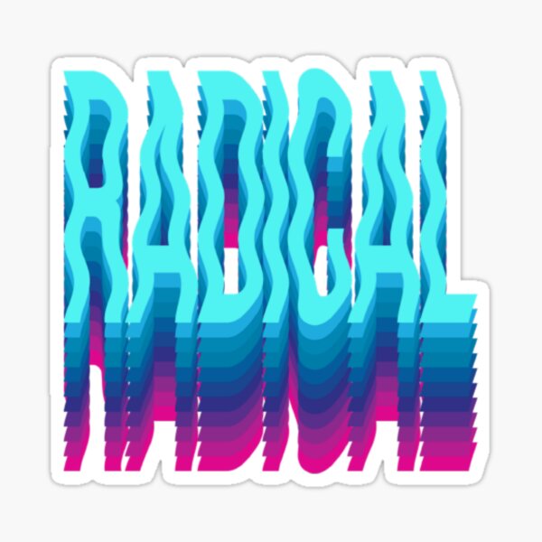 "radical colorful words" Sticker for Sale by kitakubu | Redbubble