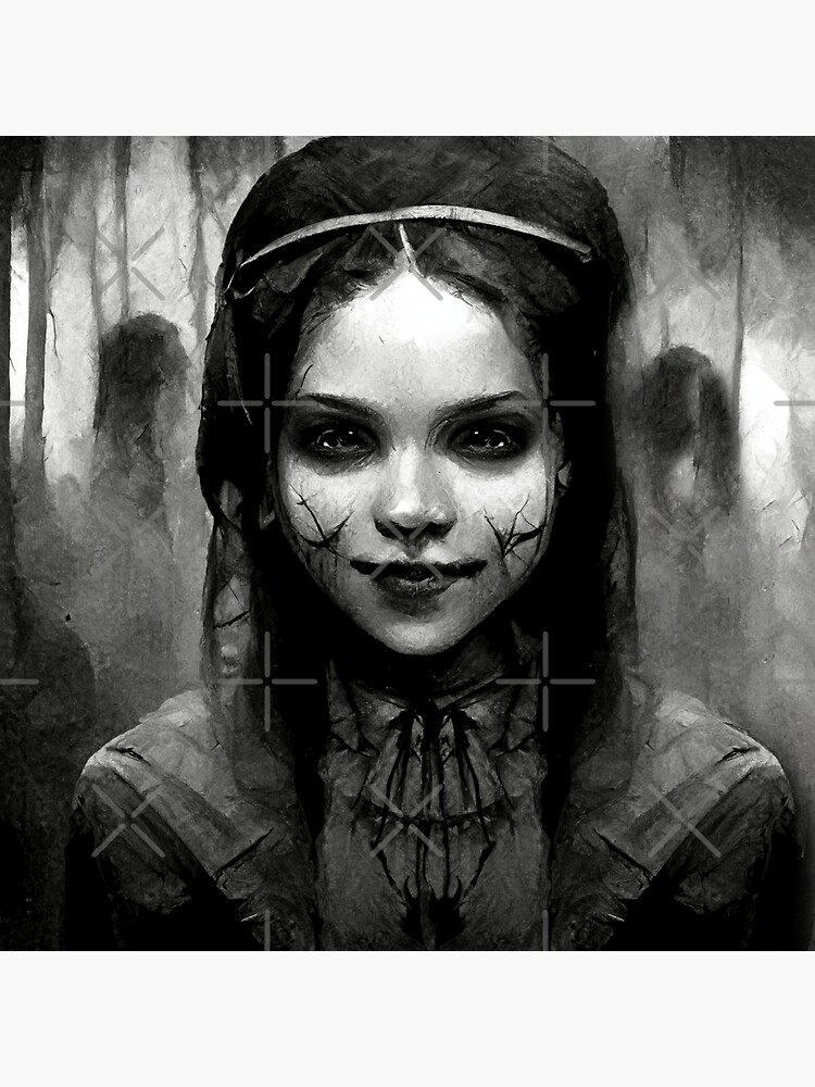 "Creepy Woman Smile - Halloween design" Poster for Sale by MudPuppet ...