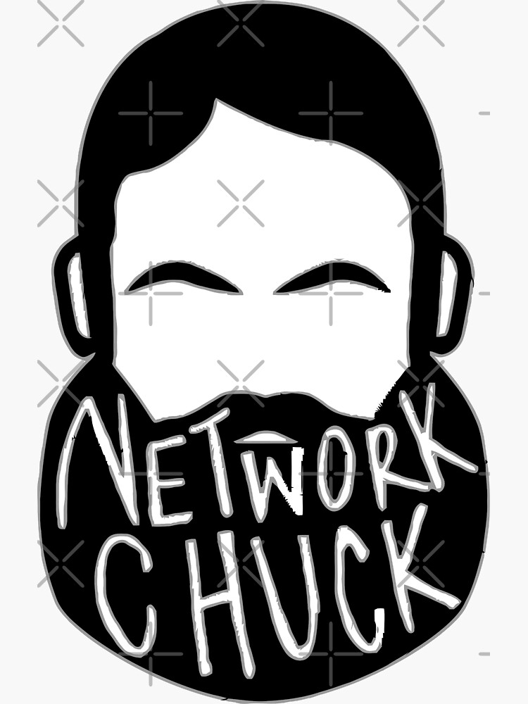 "Network Chuck" Sticker for Sale by KingSlayer80 | Redbubble