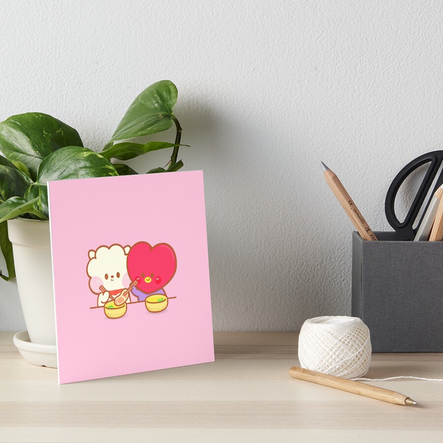 "Cute Kawaii BTS BT21 character RJ and Tata TAEJIN stan bias eating ...