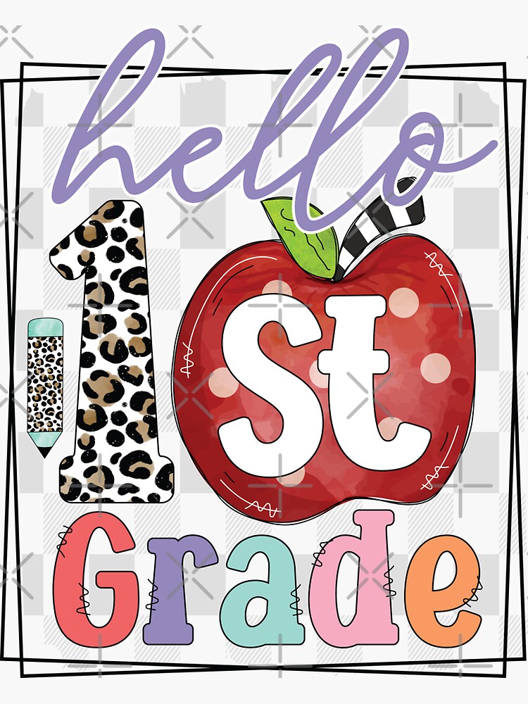 " Best Back To School 1st Grade,Hello 1st Grade " Sticker for Sale by ...