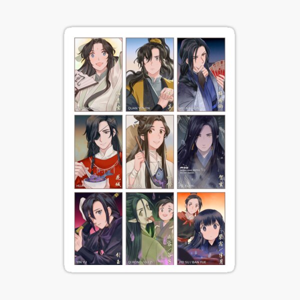 "TGCF Character " Sticker for Sale by literarybeads | Redbubble