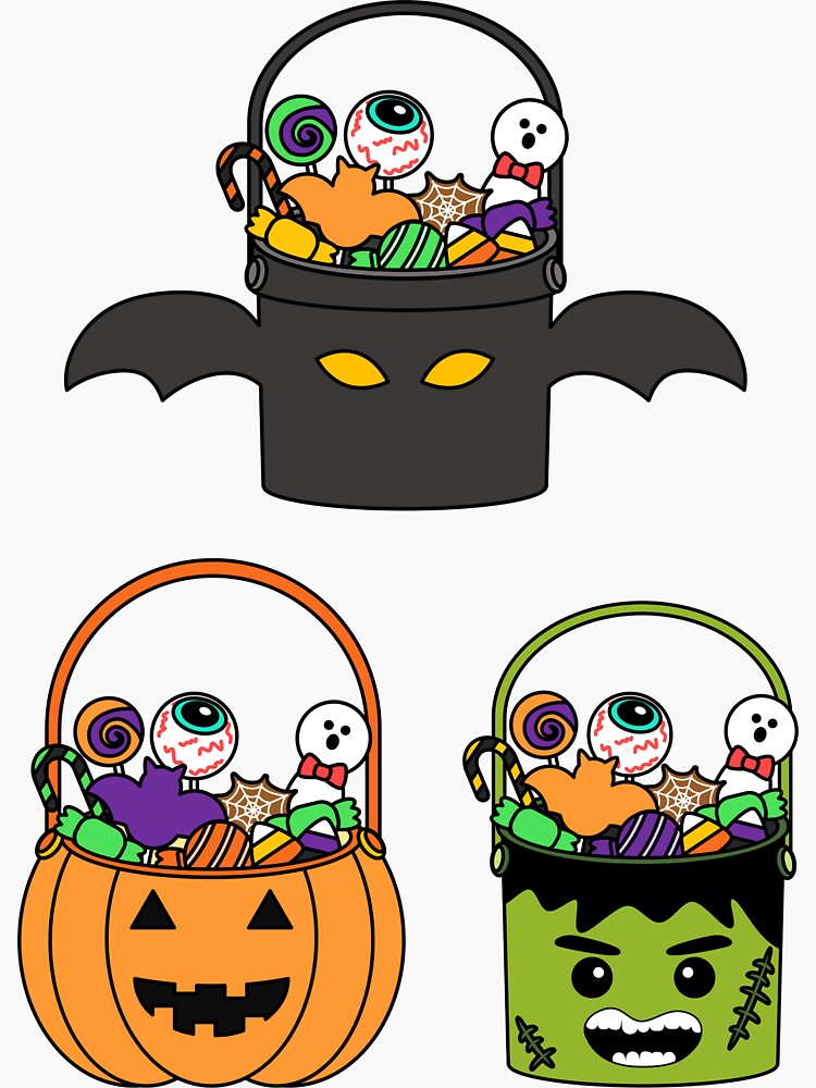 "Boo Bucket Sticker Pack" Sticker for Sale by RoSeLaNCe | Redbubble