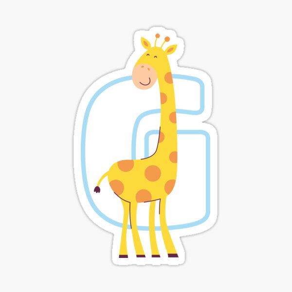 "Cute Giraffe for Happy Kids" Sticker for Sale by unraven | Redbubble