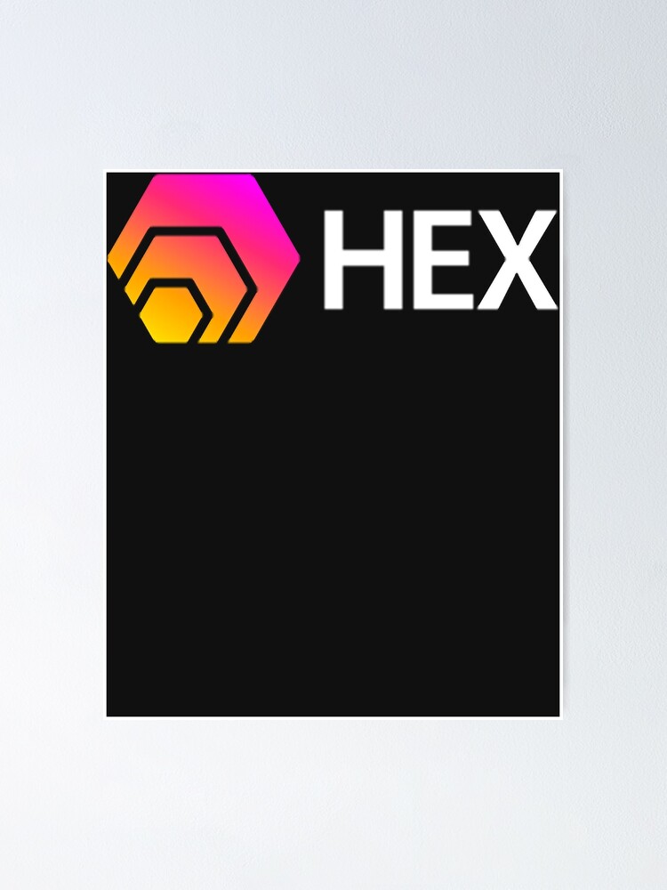 "Hex crypto hexagon logo" Poster for Sale by EmilyGonzales65 | Redbubble