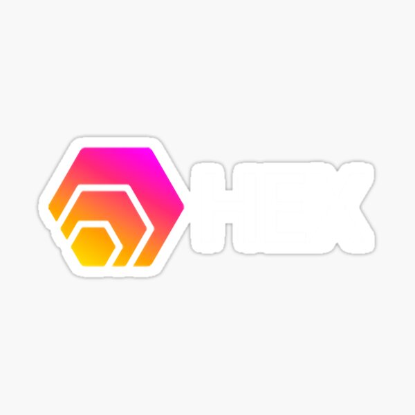 "Hex crypto hexagon logo" Sticker for Sale by EmilyGonzales65 | Redbubble