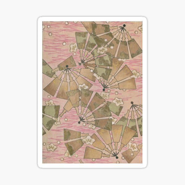 "Traditional Japanese Design (Fans)" Sticker for Sale by McIntyre ...
