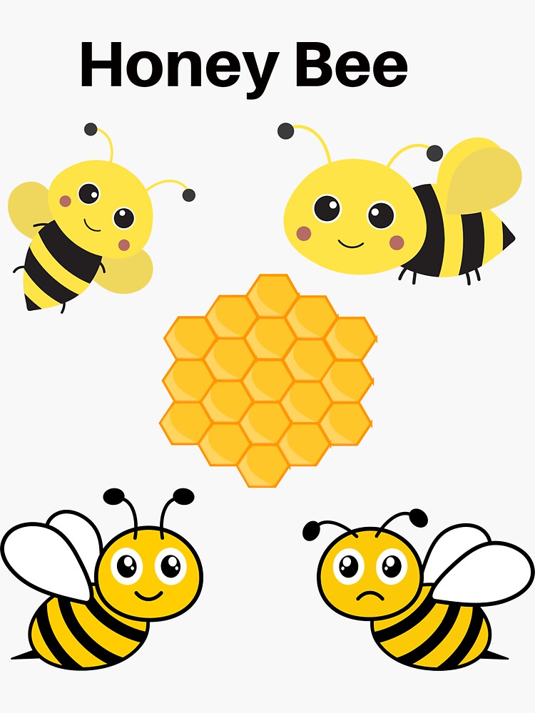 "Honey Bee, Bee Hive, Bee Comb" Sticker for Sale by AngelMaha | Redbubble
