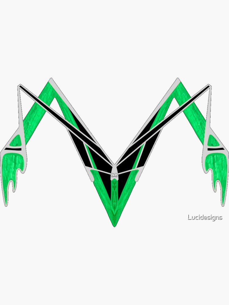 "Trippy Dark Triangle Design - Lime Green" Sticker for Sale by ...