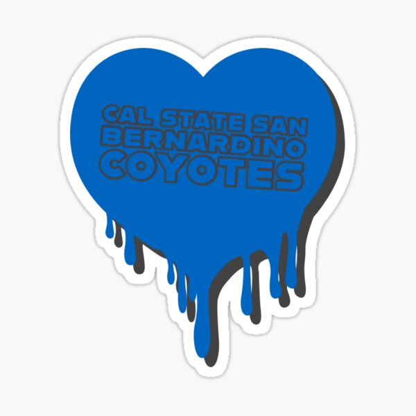 "Cal State San Bernardino Coyotes Melty Heart Logo" Sticker for Sale by ...