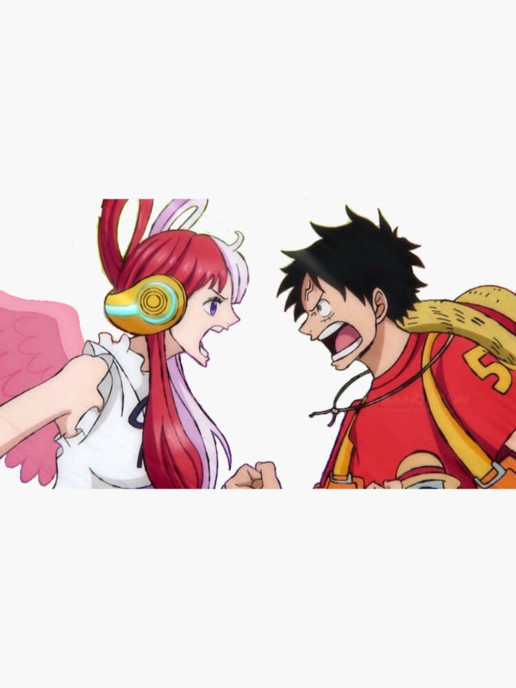 Sticker « Luffy et Uta dans one piece red », par Nanie-tea | Redbubble