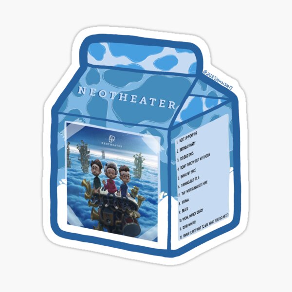 "AJR "Neotheater" Milk Carton" Sticker for Sale by jadesjohnsons ...