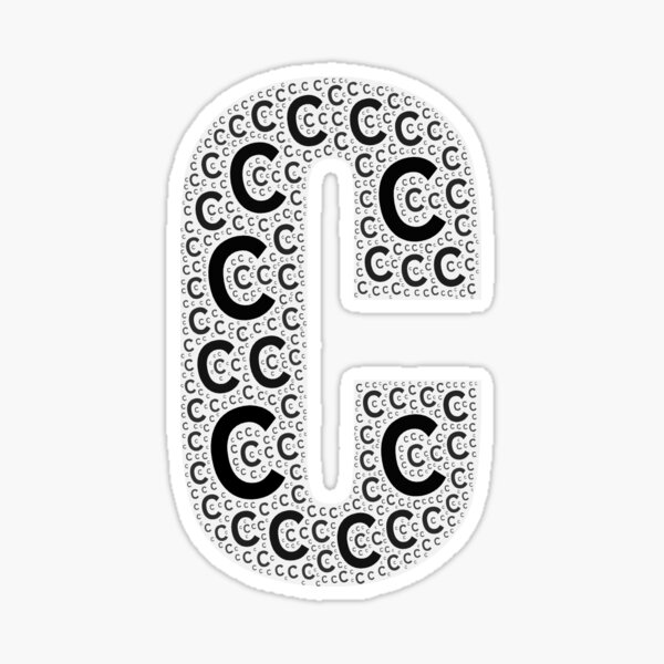 "Letter "C" Word text art typography" Sticker for Sale by TextOnlySTORE ...