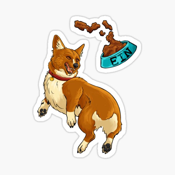 "Good Boi Ein" Sticker for Sale by VulpiSketch | Redbubble