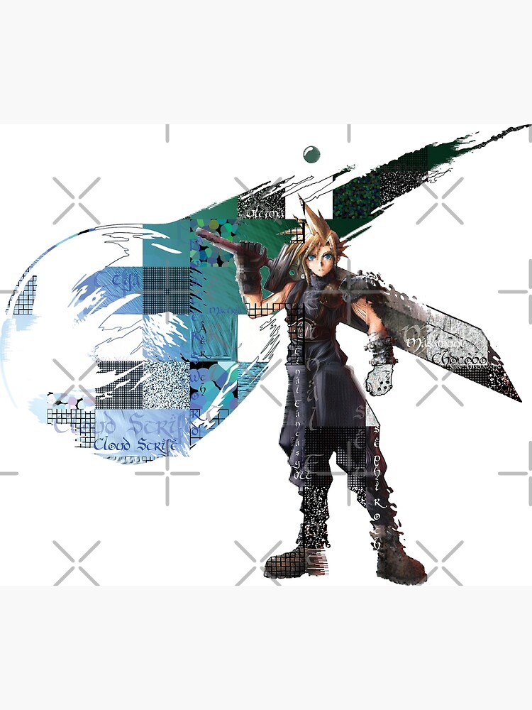 "Cloud Strife Gridwork design & logo" Photographic Print by nemis35 ...