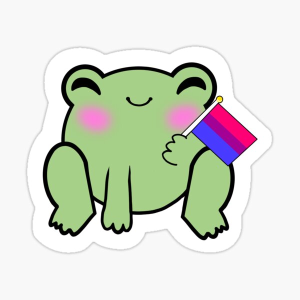 "Bisexual Pride Frog" Sticker for Sale by asteriskanimate | Redbubble