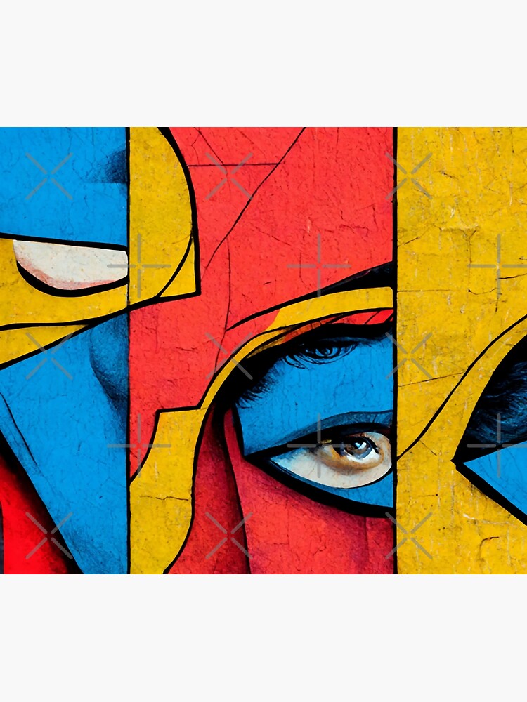 "Cubism Superhero Digital Comics Art" Poster for Sale by ORSALSHOP ...