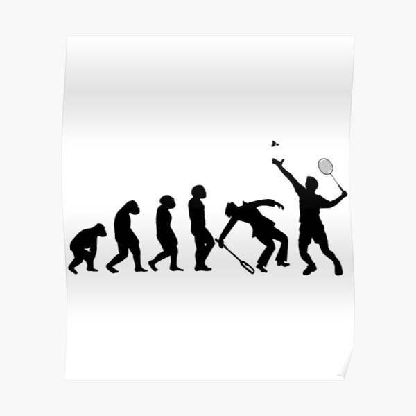 "Badminton Shuttlecock court game sport EVOLUTION" Poster for Sale by BatTomnhi | Redbubble