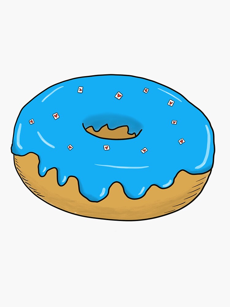 "Glazed Blue Iced Donut | Trippy Dessert Sprinkles | Psychedelic Donut ...