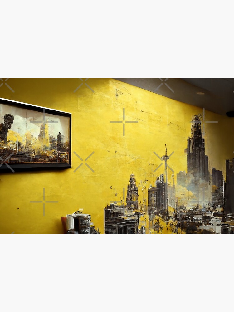 Badematte for Sale mit "Altes Detroit-Stadtbild an der Wand im ...