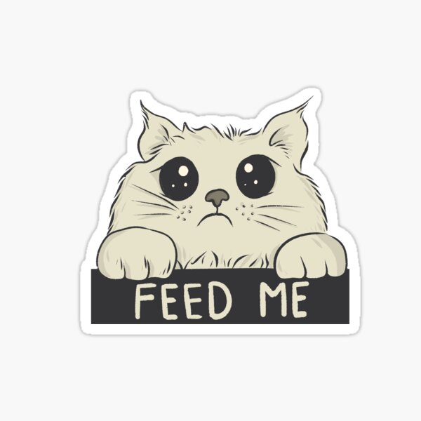 "Feed me!" Sticker for Sale by jess1586 | Redbubble