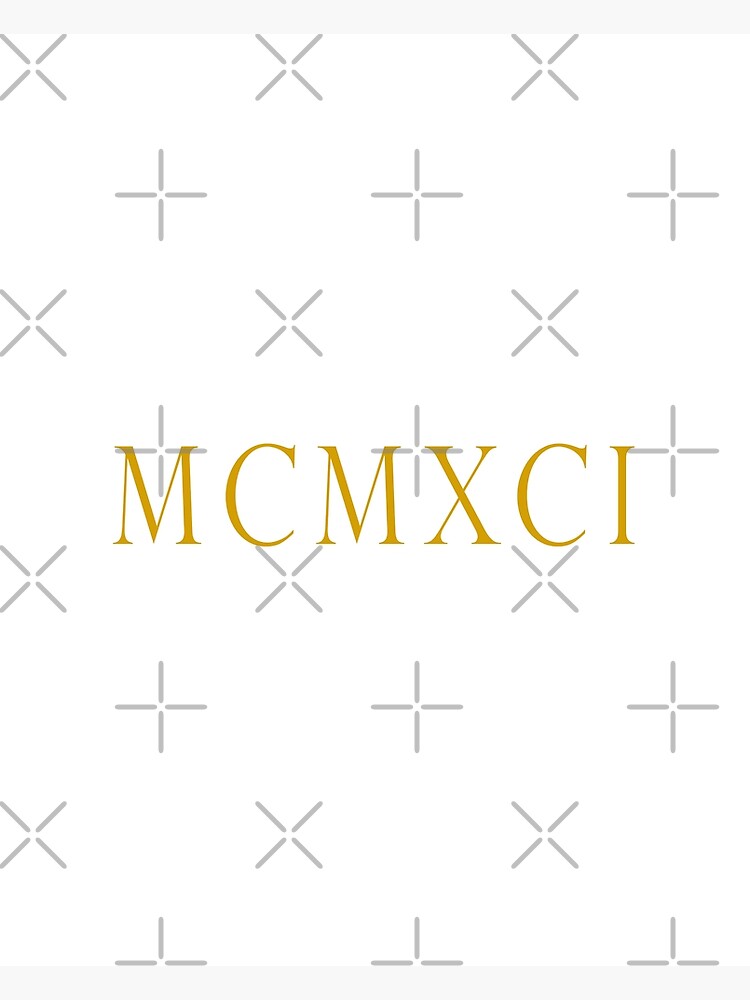 Lienzo «número romano 1991 | Número romano MCMXCI | Número 1991 Números ...