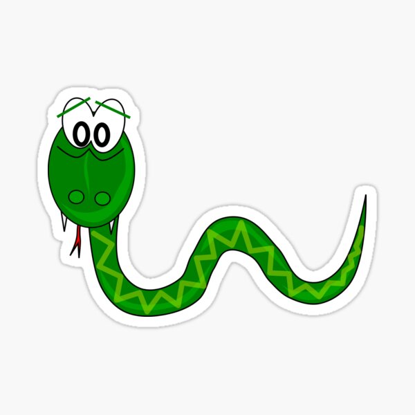 "A green snake" Sticker for Sale by stickersinworld | Redbubble