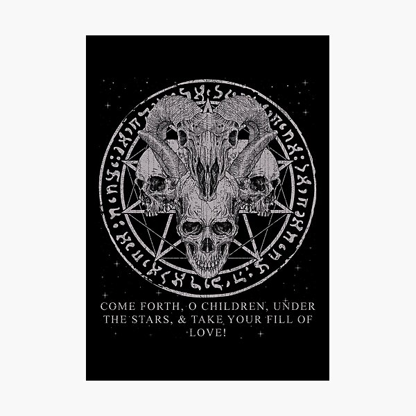 Lámina fotográfica «Diseño de calaveras de círculo ritual oculto ...