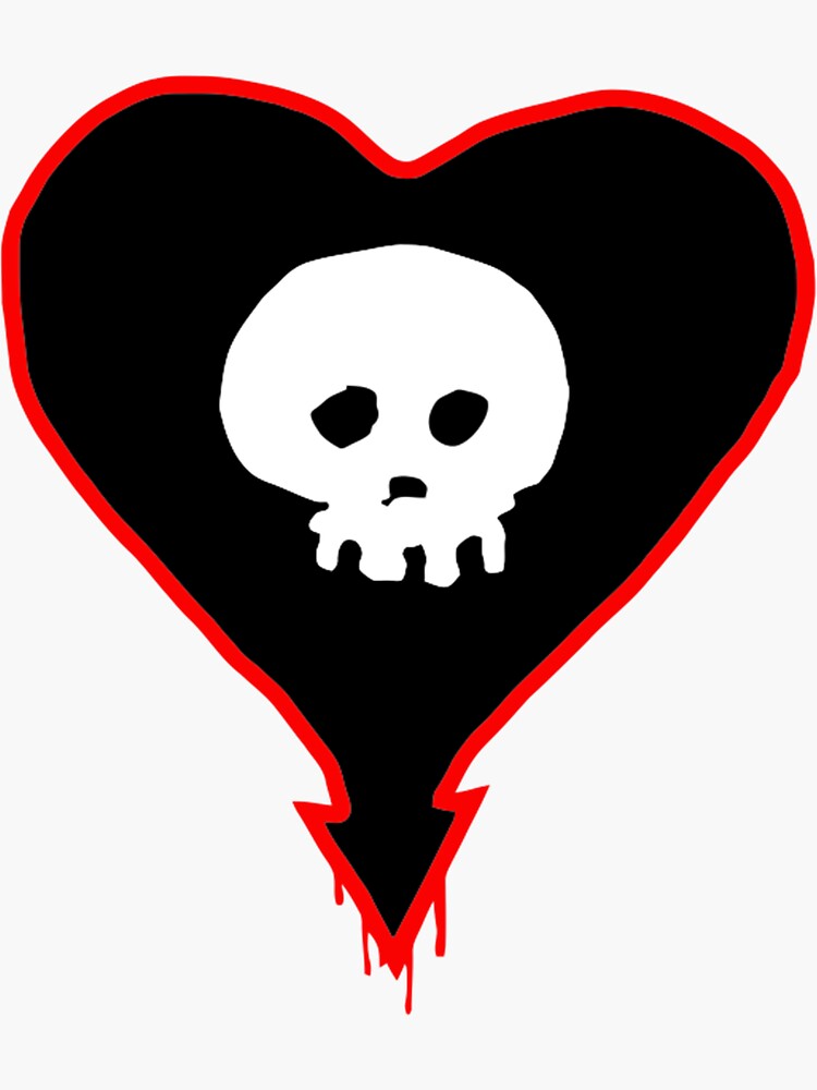 "alkaline trio band logo heart" Sticker for Sale by MerchKuy | Redbubble