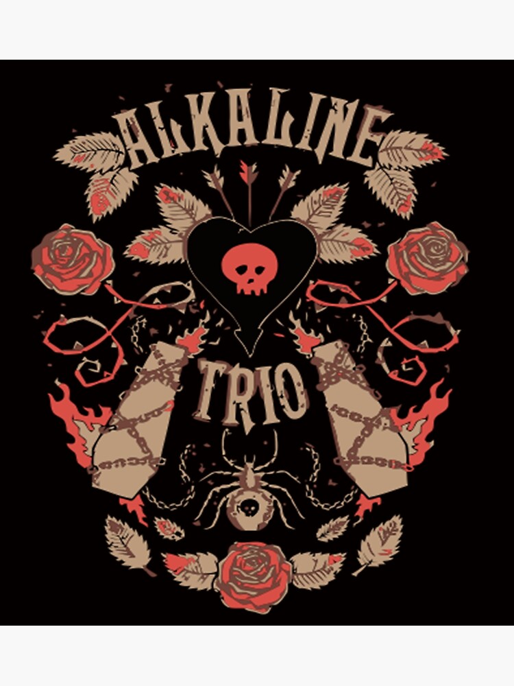 "alkaline trio band logo heart" Poster for Sale by MerchKuy | Redbubble