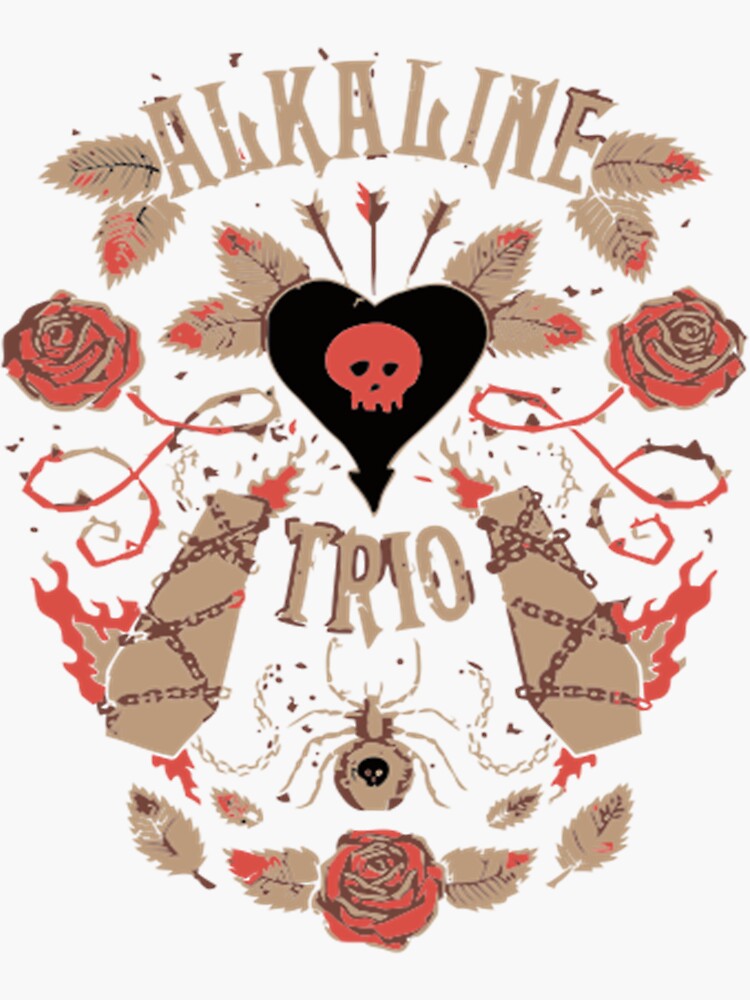 "alkaline trio band logo heart" Sticker for Sale by MerchKuy | Redbubble