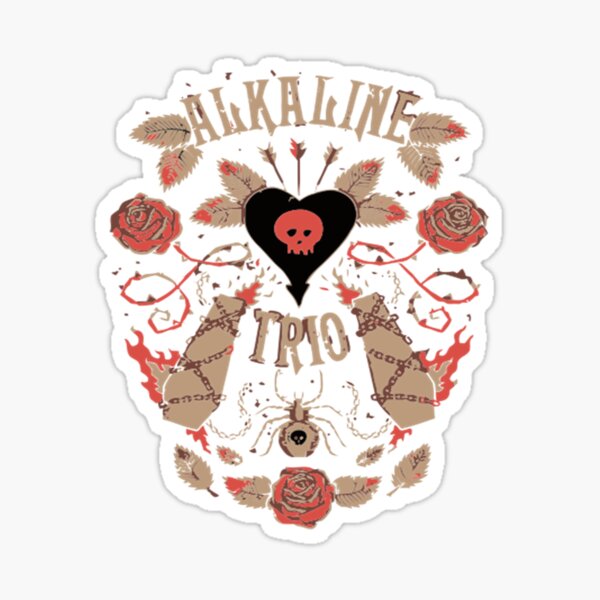 "alkaline trio band logo heart" Sticker for Sale by MerchKuy | Redbubble