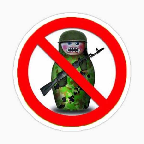 "Anti Russia Anti Putin Fuck Russia Ukraine War War" Sticker for Sale ...
