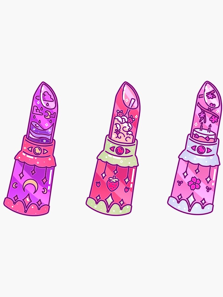 "Lipstick" Sticker for Sale by kukurbee | Redbubble