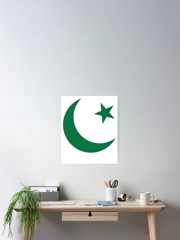 "Crescent And Star Pakistan Flag" Poster for Sale by kamrankhan | Redbubble