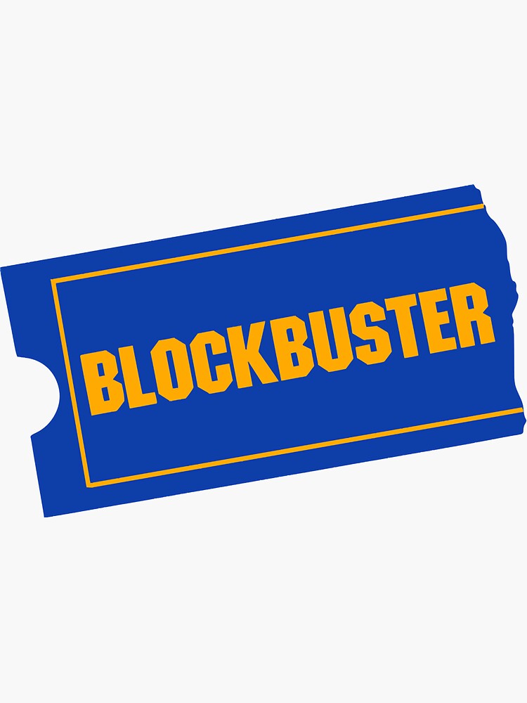 "Blockbuster retro logo" Sticker for Sale by ElizabethOrtego | Redbubble