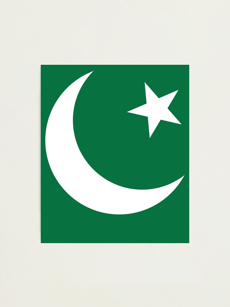 "Crescent And Star Pakistan Flag" Photographic Print for Sale by ...