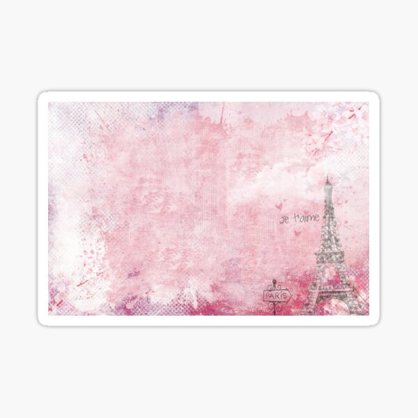 "Pink Paris" Sticker for Sale by Zip-Zup | Redbubble