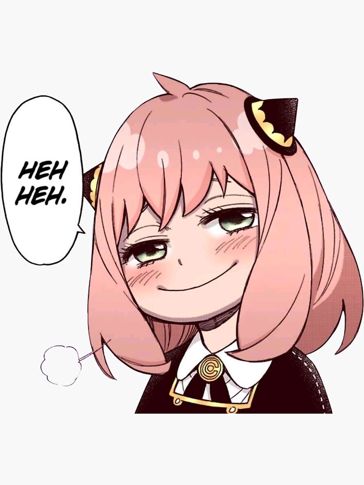 "Anya heh" Sticker for Sale by ZORO-DESIGN | Redbubble